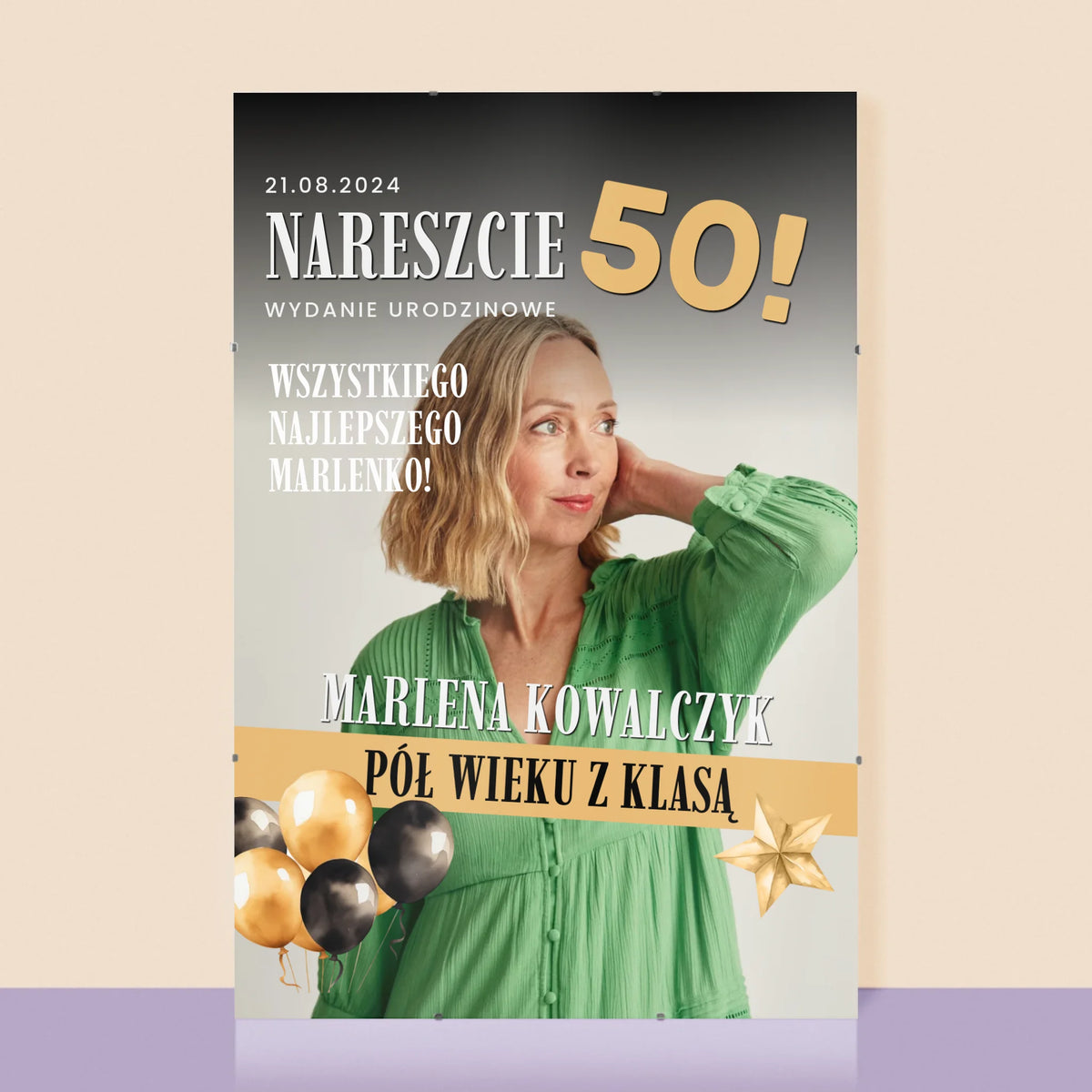Okładka Magazynu: Nareszcie 50 - Personalizowany Plakat – Piclo.pl